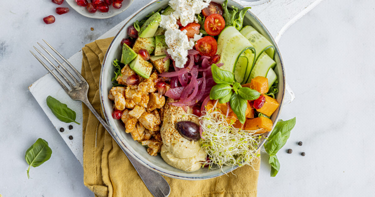 Kyllingsalat i bowl | Prior